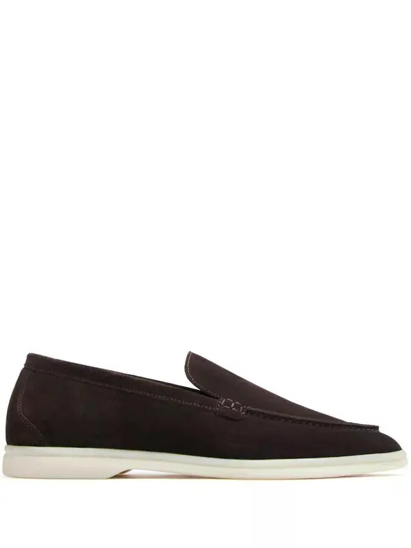 SCAROSSO Ludovica Suede Loafers - Brown
