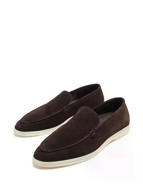 SCAROSSO Ludovica Suede Loafers - Brown