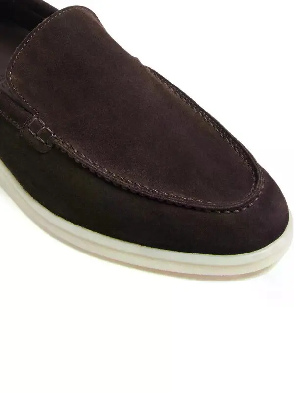 SCAROSSO Ludovica Suede Loafers - Brown