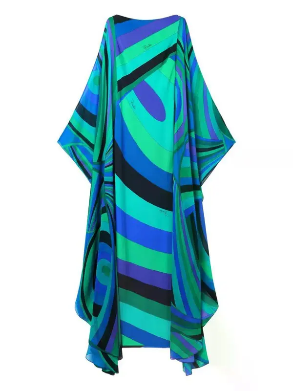 Emilio Pucci Iride-pattern Long Dress - Green