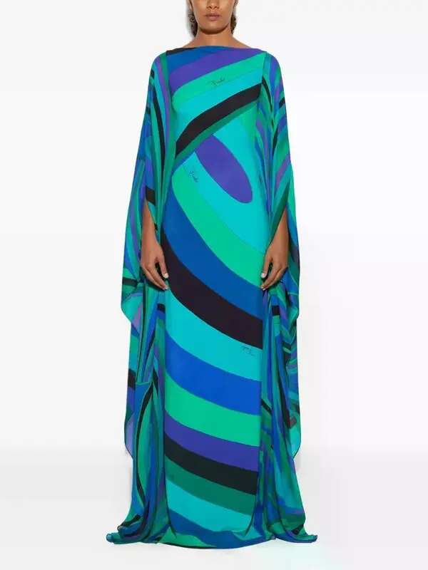 Emilio Pucci Iride-pattern Long Dress - Green