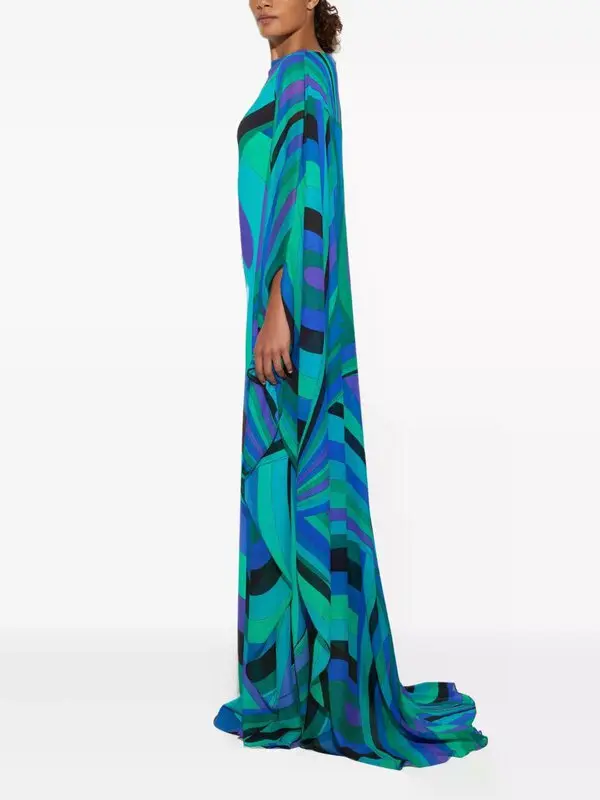 Emilio Pucci Iride-pattern Long Dress - Green