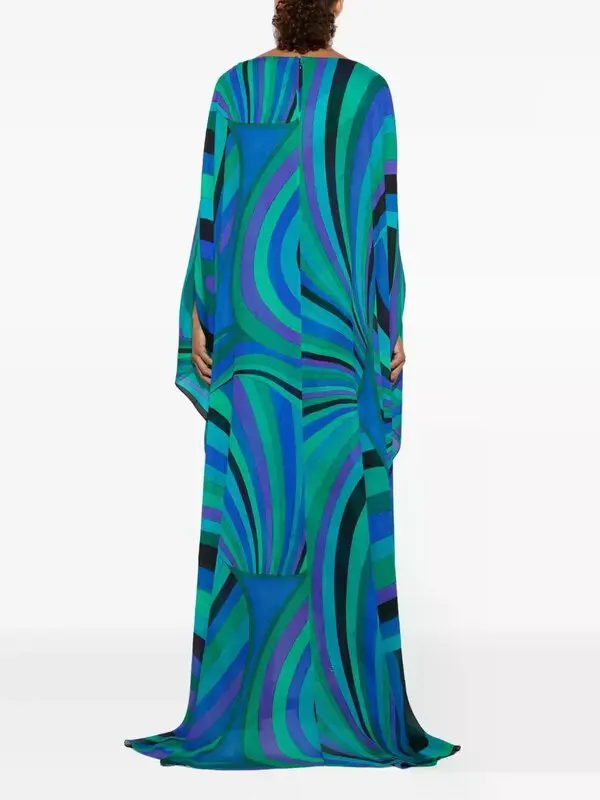 Emilio Pucci Iride-pattern Long Dress - Green