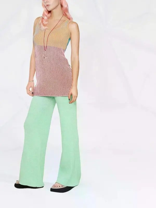 Andersson Bell Colour-block Ribbed Knit Vest