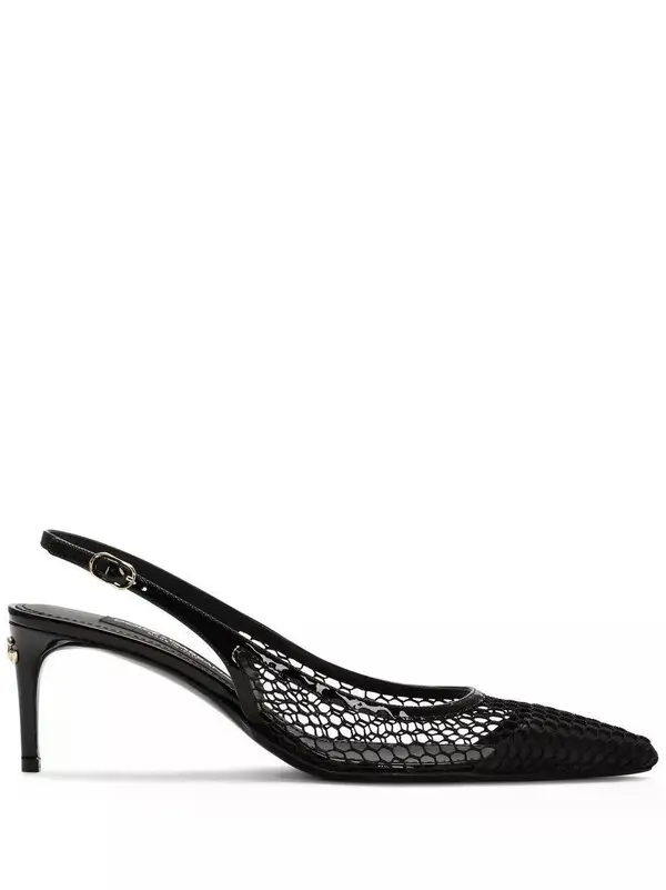 Dolce & Gabbana Fishnet-detail Pointed-toe Pumps