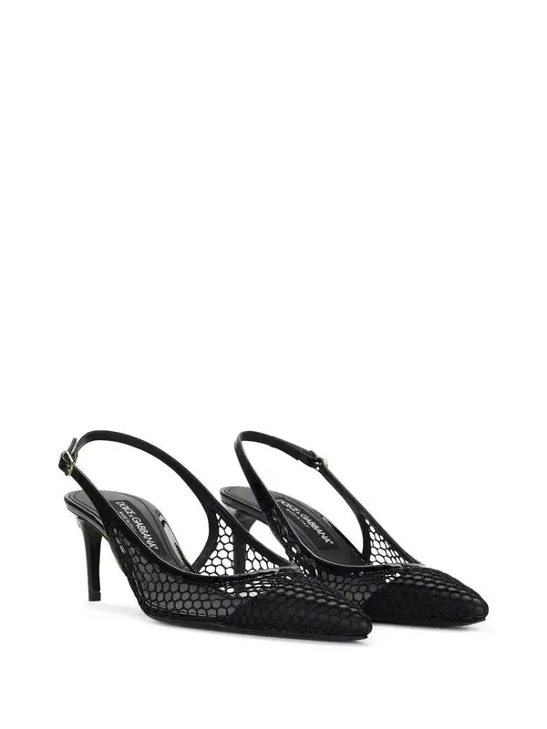 Dolce & Gabbana Fishnet-detail Pointed-toe Pumps