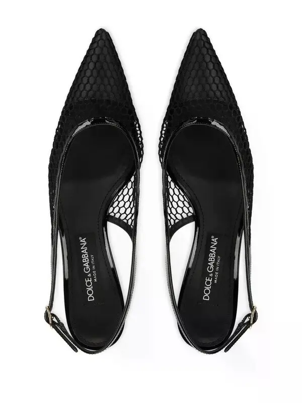 Dolce & Gabbana Fishnet-detail Pointed-toe Pumps