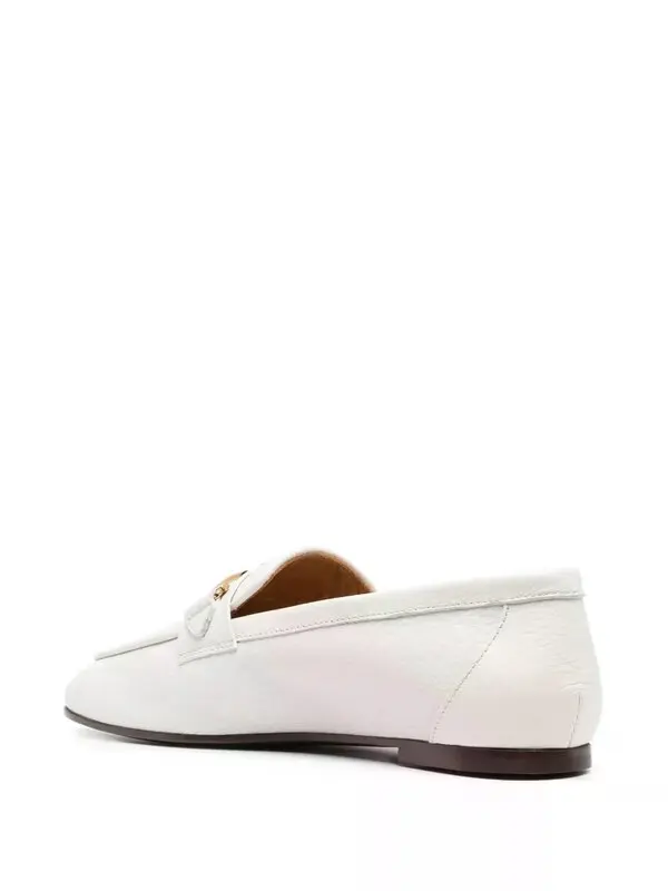 TOD'S Logo-plaque Leather Loafers - White