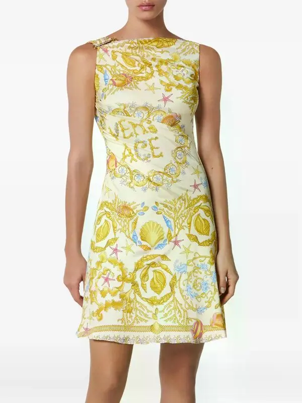 Versace Underwater Barocco Mini Dress