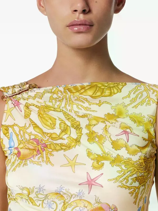 Versace Underwater Barocco Mini Dress