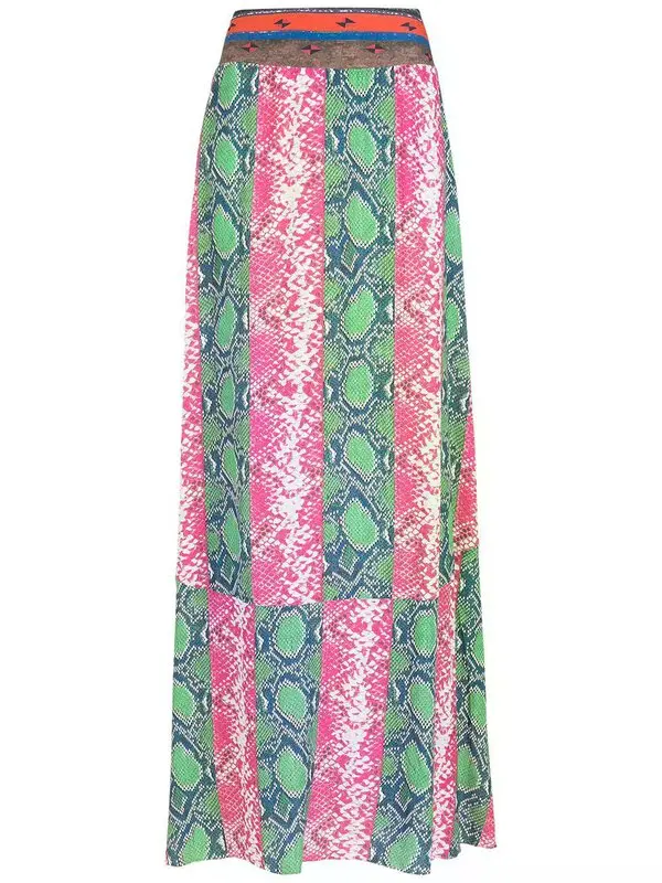 AMIR SLAMA Patchwork-panelled Maxi Skirt