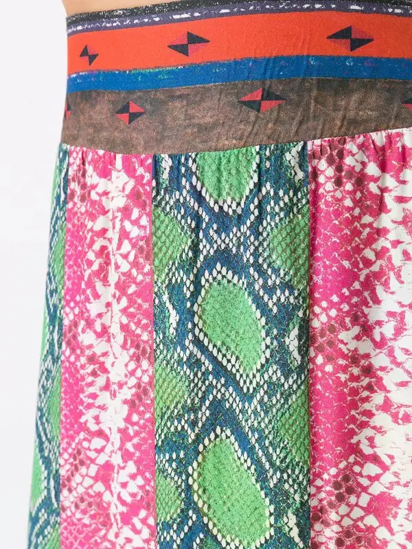 AMIR SLAMA Patchwork-panelled Maxi Skirt