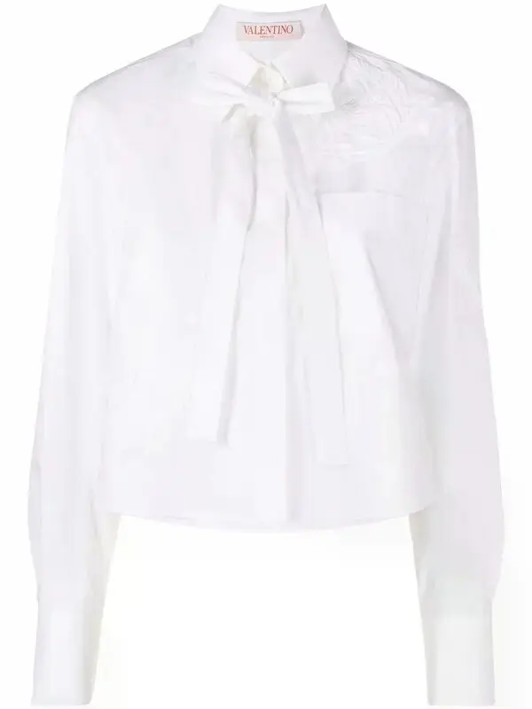 Valentino Garavani Appliqué Cropped Shirt
