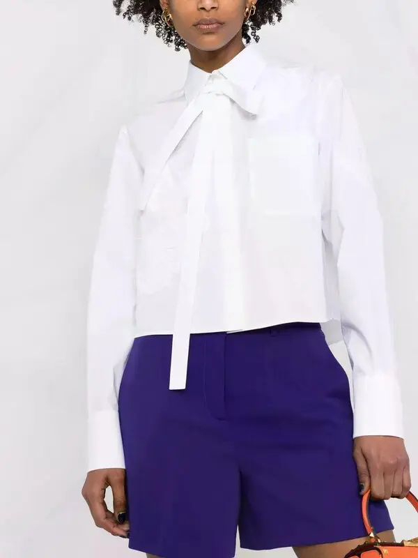 Valentino Garavani Appliqué Cropped Shirt