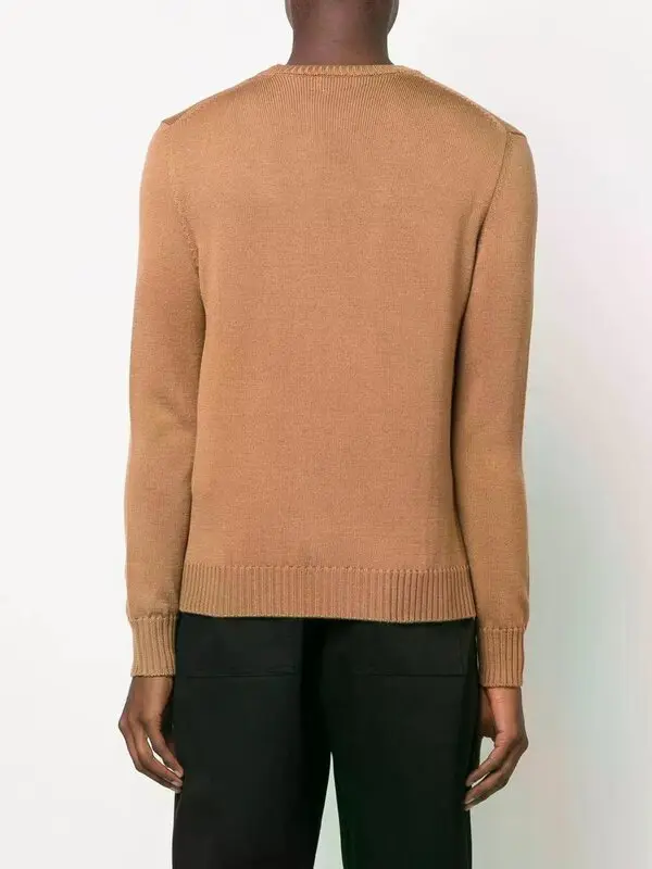 BALLANTYNE Crew Neck Wool Sweatshirt - Neutrals