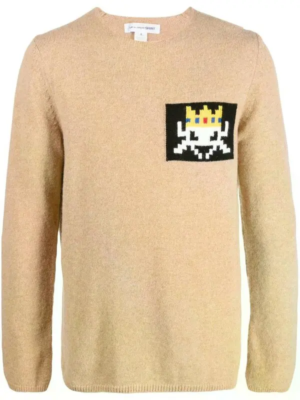Comme Des Garçons Graphic-print Sweatshirt - Neutrals