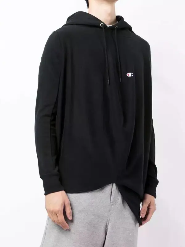 Anrealage Draped Drawstring Hoodie - Black
