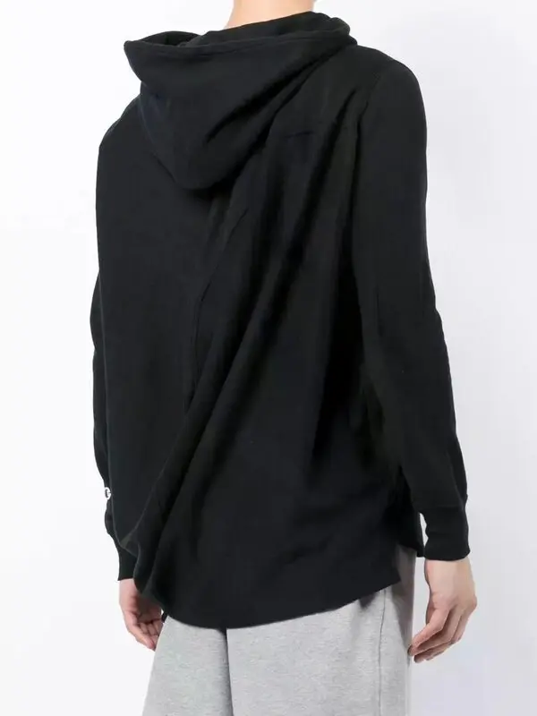 Anrealage Draped Drawstring Hoodie - Black