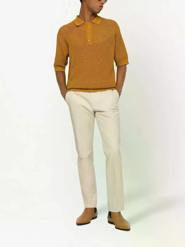 Dolce & Gabbana Tailored Trousers With Logo Plaque