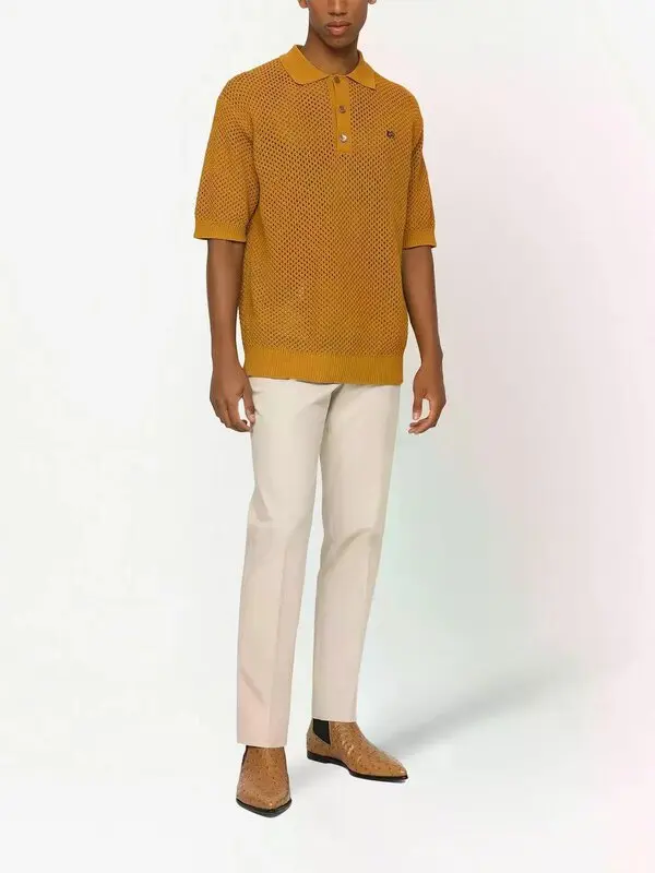 Dolce & Gabbana Tailored Trousers With Logo Plaque