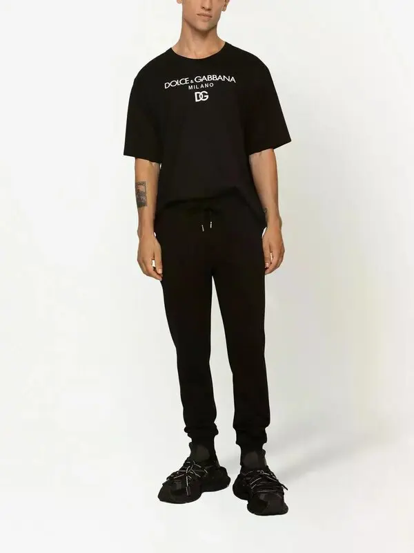 Dolce & Gabbana Logo-embroidered Track Pants - Black