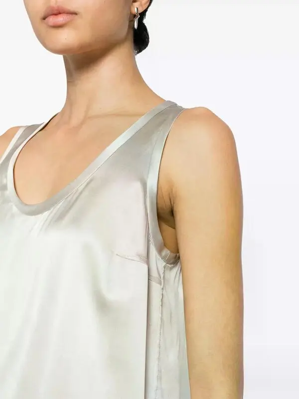 Brunello Cucinelli Stretch-silk Satin Tank Top - Neutrals