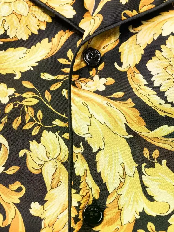 Versace Barocco Silk Pajama Top