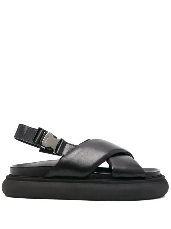 Moncler Cross-strap Leather Sandals