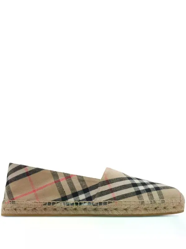 Burberry Check Espadrilles - Neutrals