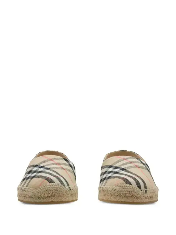 Burberry Check Espadrilles - Neutrals