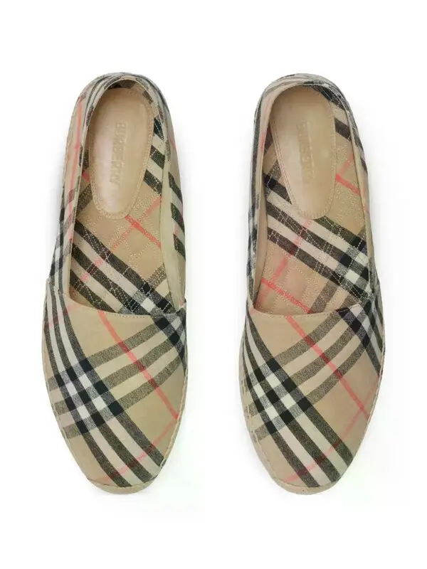 Burberry Check Espadrilles - Neutrals