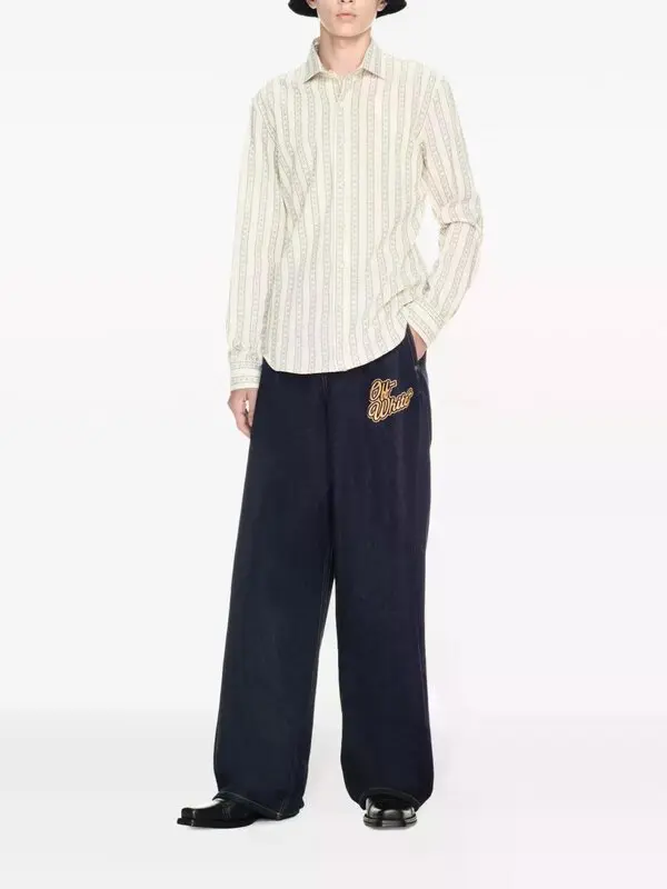 Off-White 90s Logo-appliqué Straight-leg Jeans