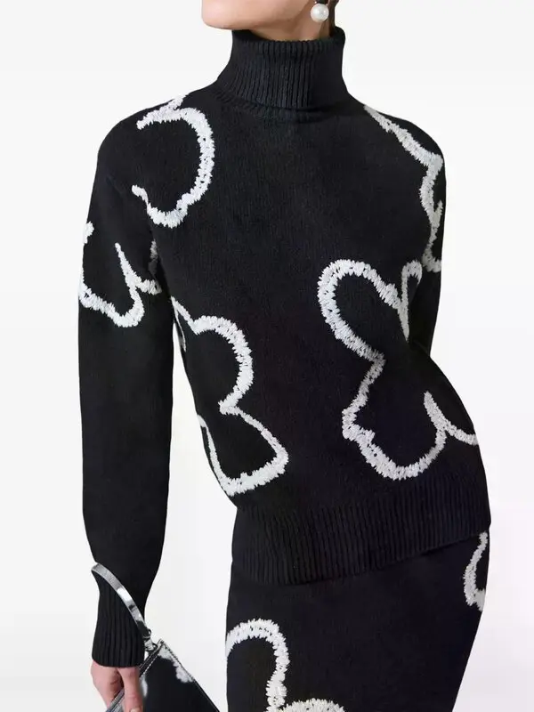 Carolina Herrera Floral-embroidered Jumper