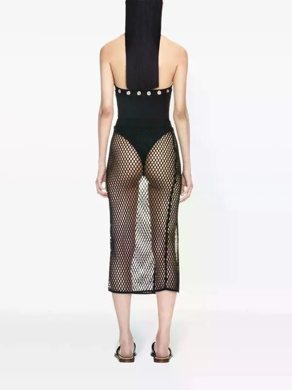 Off-White Logo-tape Mesh Skirt