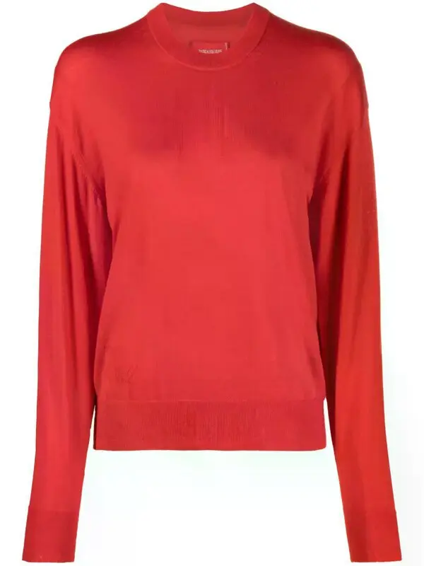 Zadig&Voltaire Emma Cut-out-sleeves Wool Jumper - Red