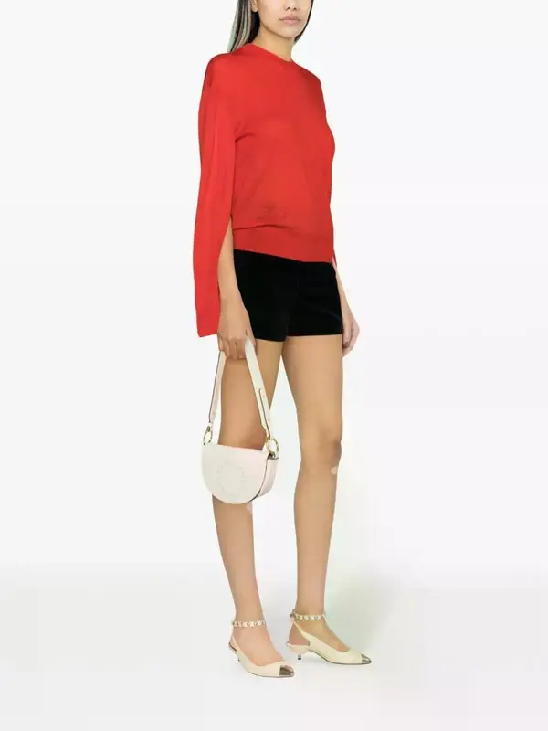 Zadig&Voltaire Emma Cut-out-sleeves Wool Jumper - Red