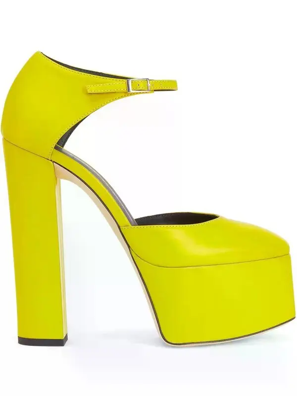 GIUSEPPE ZANOTTI 150mm Bebe Platform Pumps - Yellow