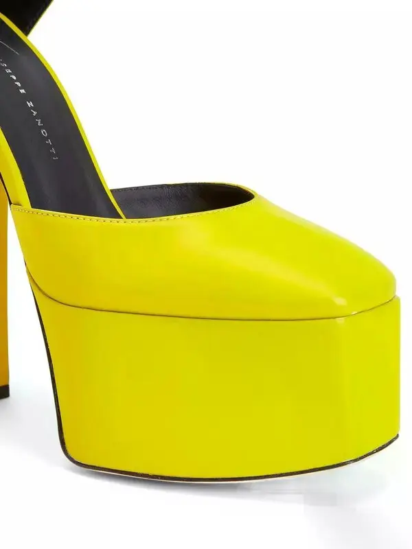 GIUSEPPE ZANOTTI 150mm Bebe Platform Pumps - Yellow