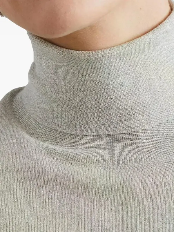 Brunello Cucinelli Roll-neck Long-sleeve Jumper - White
