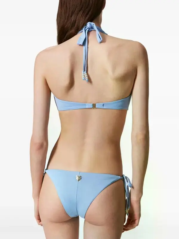 TWINSET Bead-embellished Tie-side Bikini Bottom