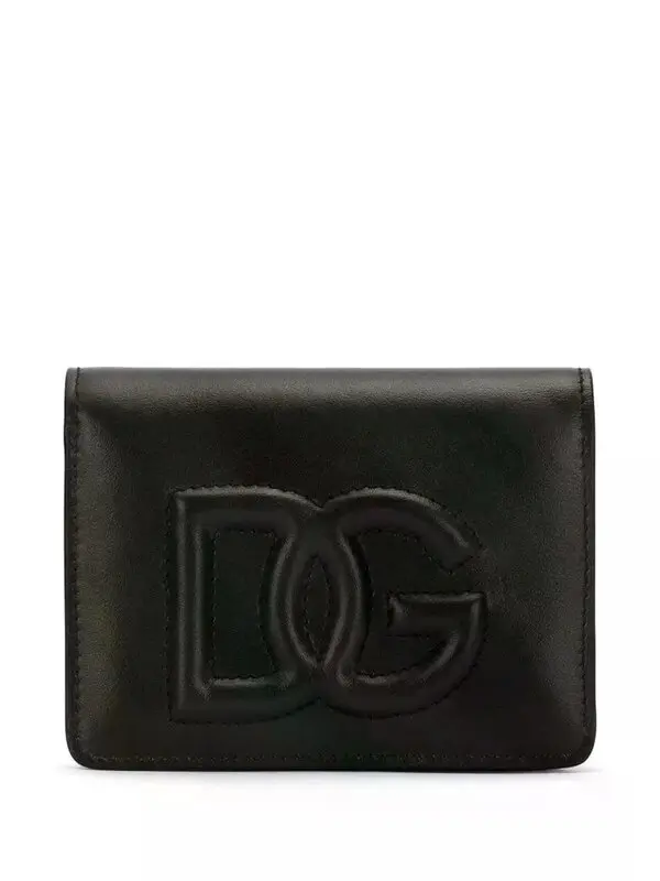 Dolce & Gabbana Dg-logo Embossed Leather Wallet - Black