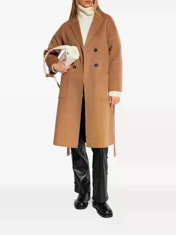 ANINE BING Dylan Belted Double-breasted Coat