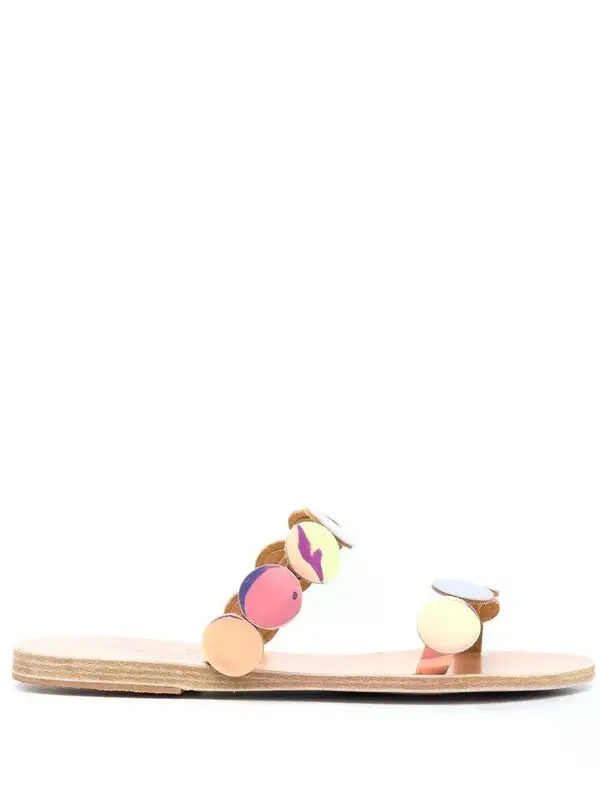 ANCIENT GREEK SANDALS St Tropez Leather Sandals - Silver