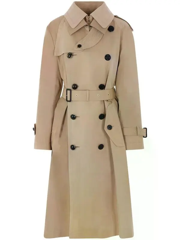 Sacai Double-breasted Twill Trench Coat