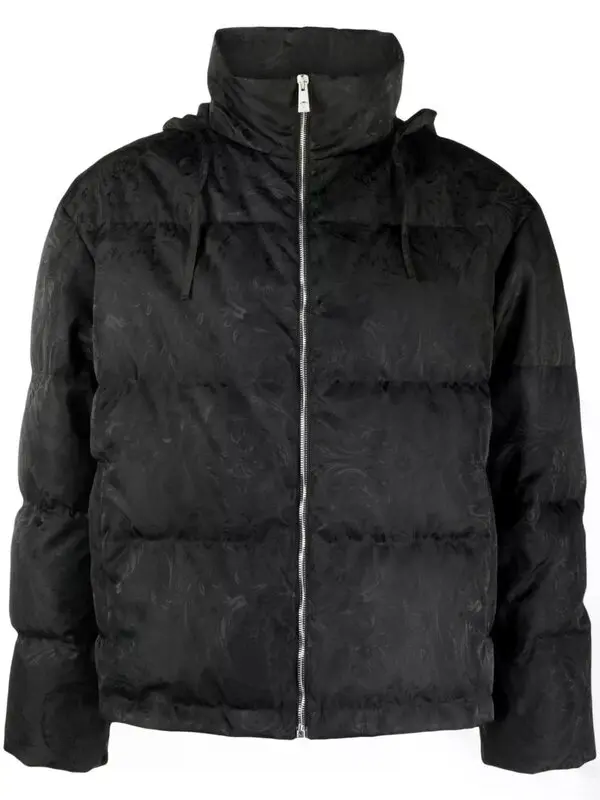 Versace Barocco Silhouette Jacquard Puffer Jacket