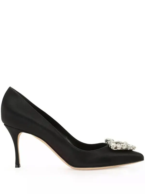 SERGIO ROSSI 90mm Embellished Stiletto Pumps - Black
