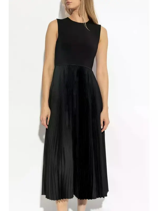 Theory Pleated Satin Dress