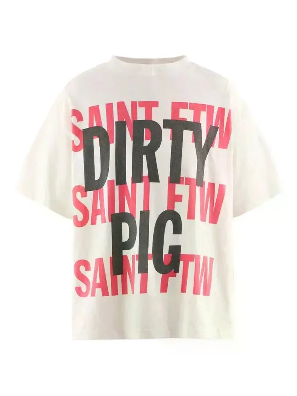 SAINT MXXXXXX Text-print T-shirt - White