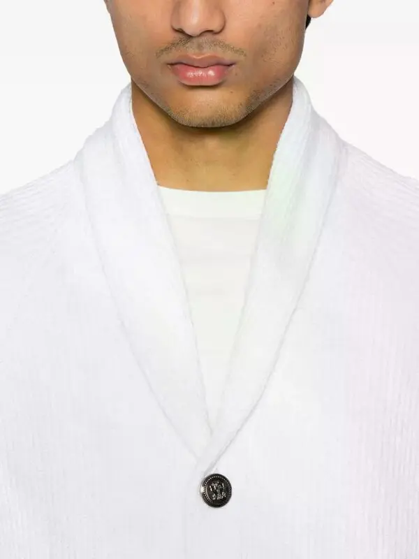 Brunello Cucinelli Ribbed Cardigan - White