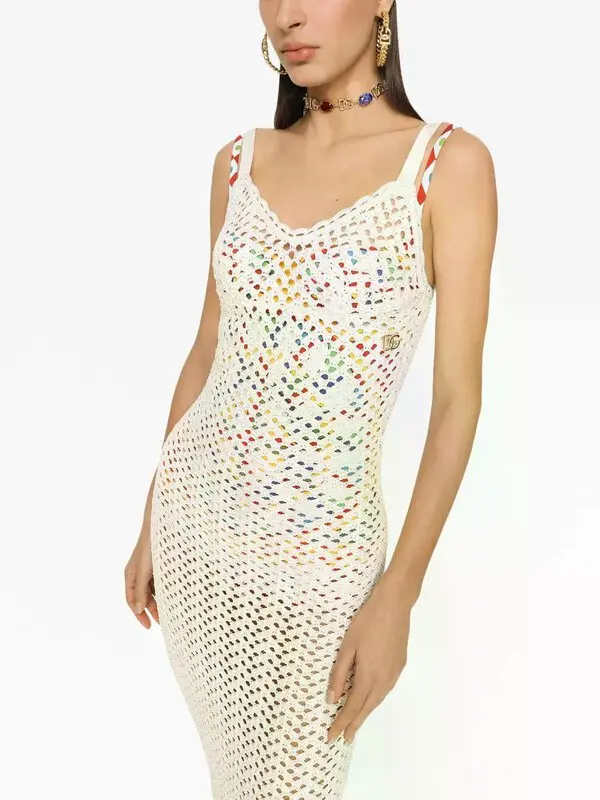Dolce & Gabbana Crochet-knit Midi Dress